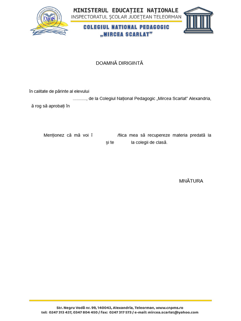 Cerere Invoire Elev. | PDF