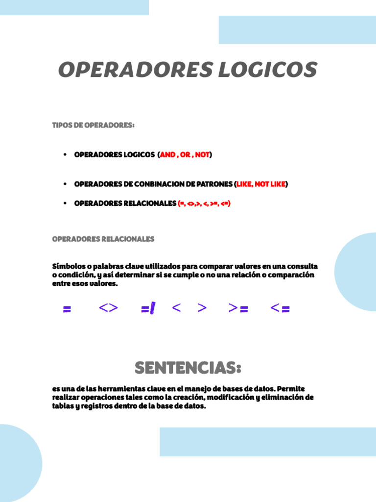 Operadores Logicos | PDF