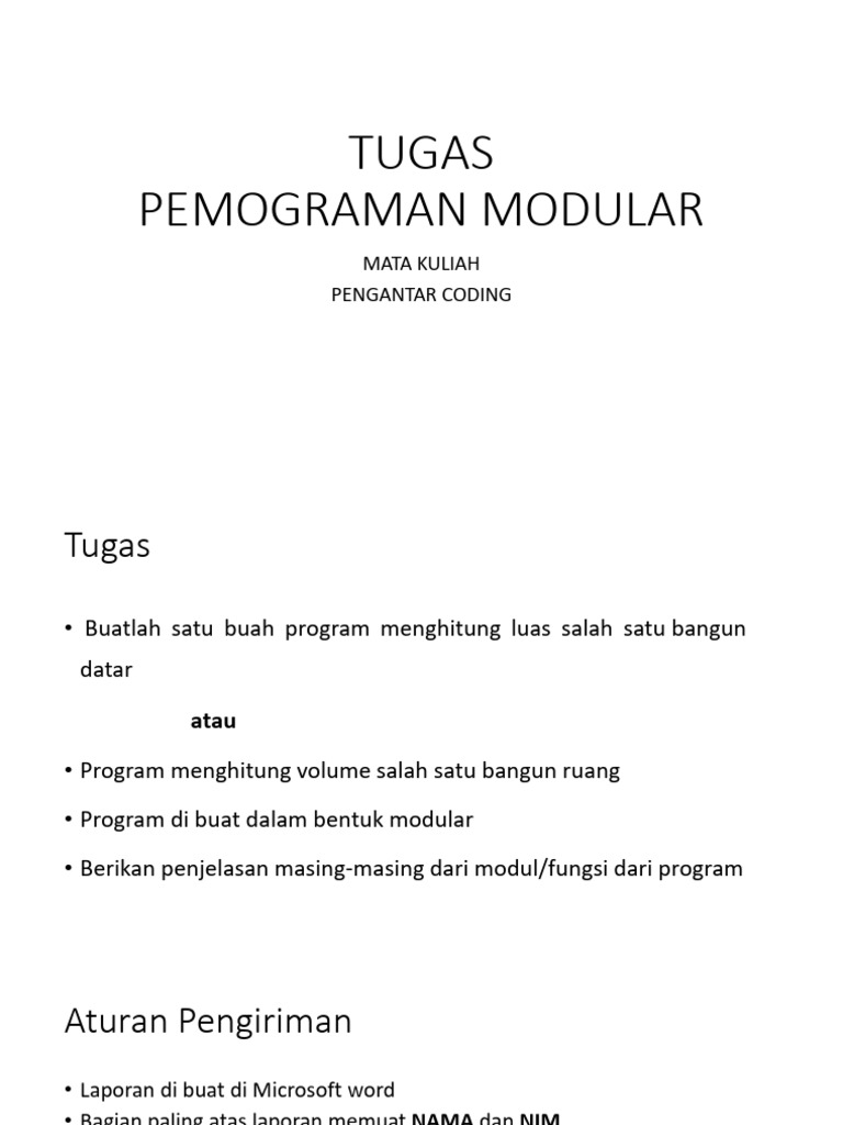 Tugas 09. Pemograman Modular | PDF