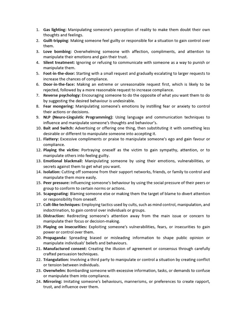 Manipulation 2.0 | PDF