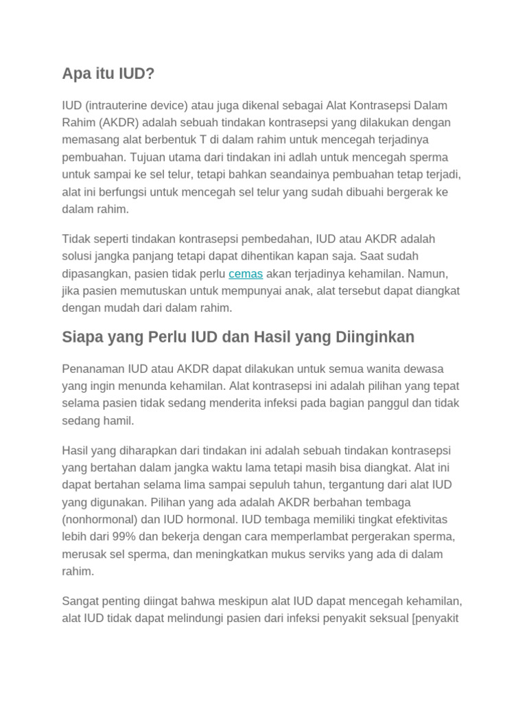Apa Itu IUD | PDF | Sains & Matematika