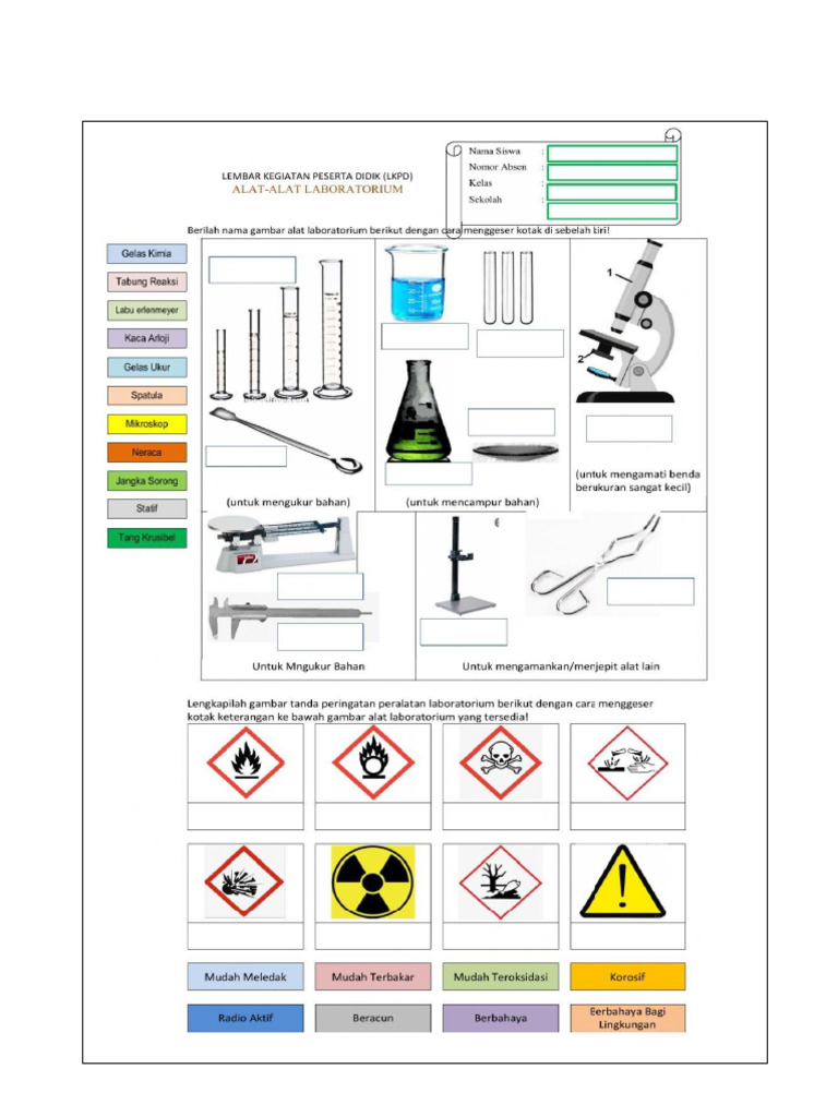alat lab worksheet | PDF