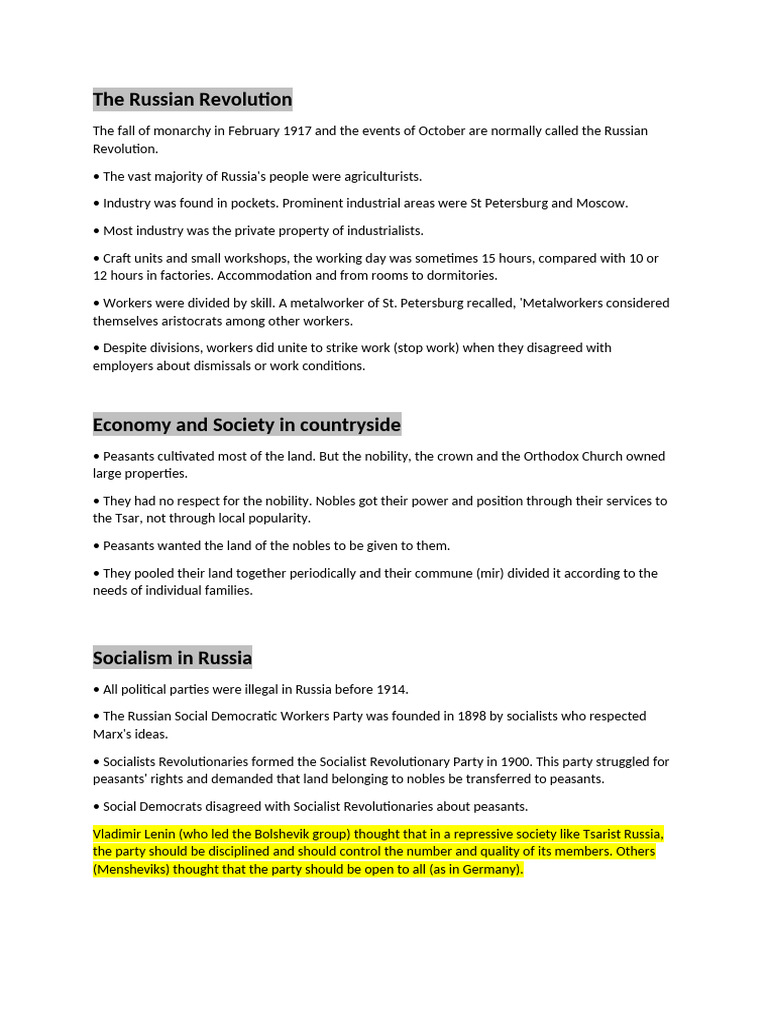 The Russian Revolution | PDF