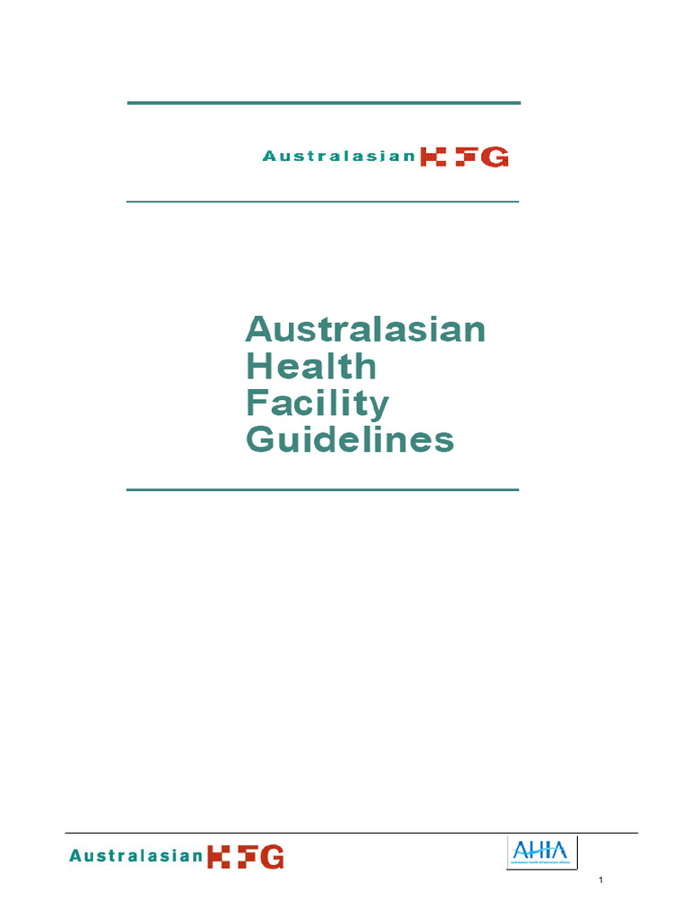 Australasian Health Facility Guidelines Complete | PDF
