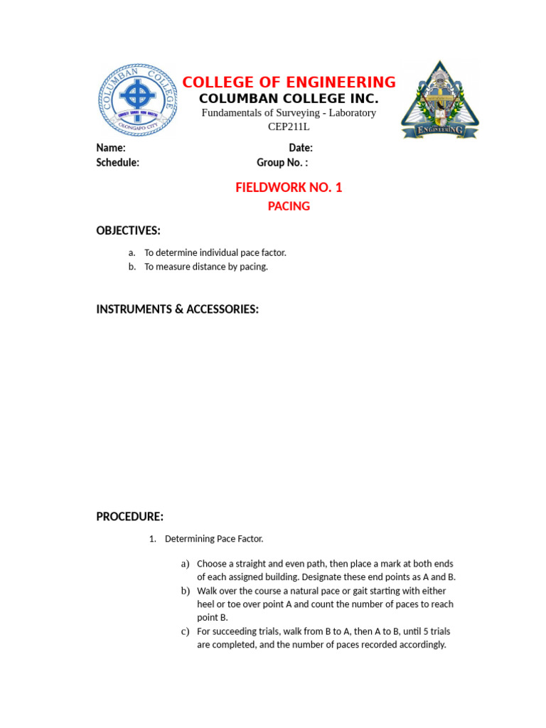 Fieldwork No. 1 | PDF