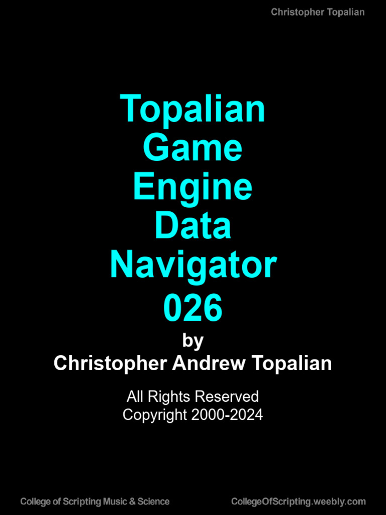 Topalian Game Engine Data Navigator 026 by Christopher Topalian | PDF ...