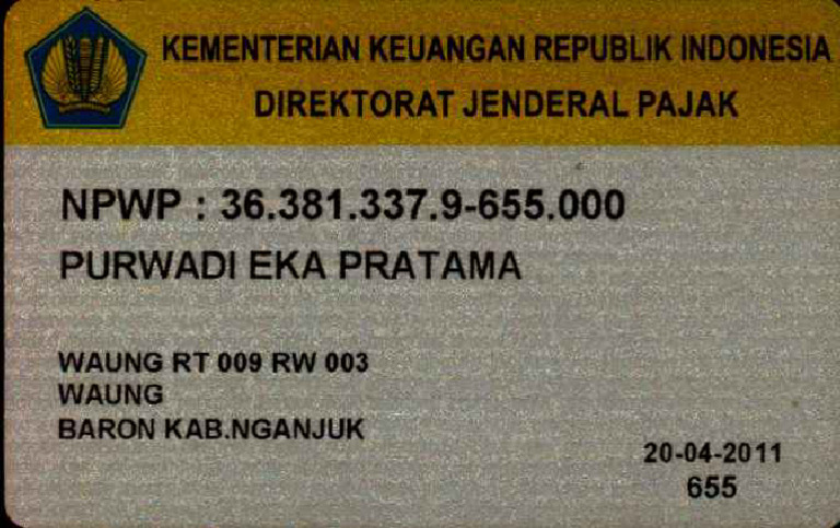 PGSD Purwadi Eka P NPWP | PDF