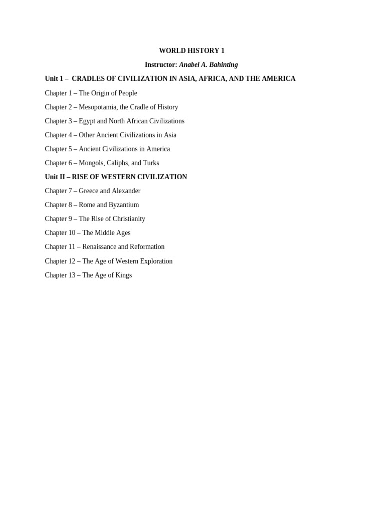 World History 1 | PDF