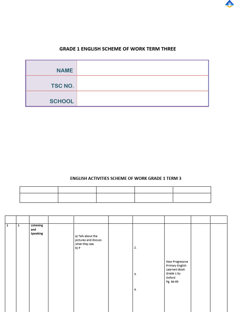 English Grade 1 | PDF