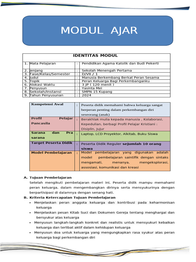 Peran Keluarga dalam Perkembangan Diri | PDF