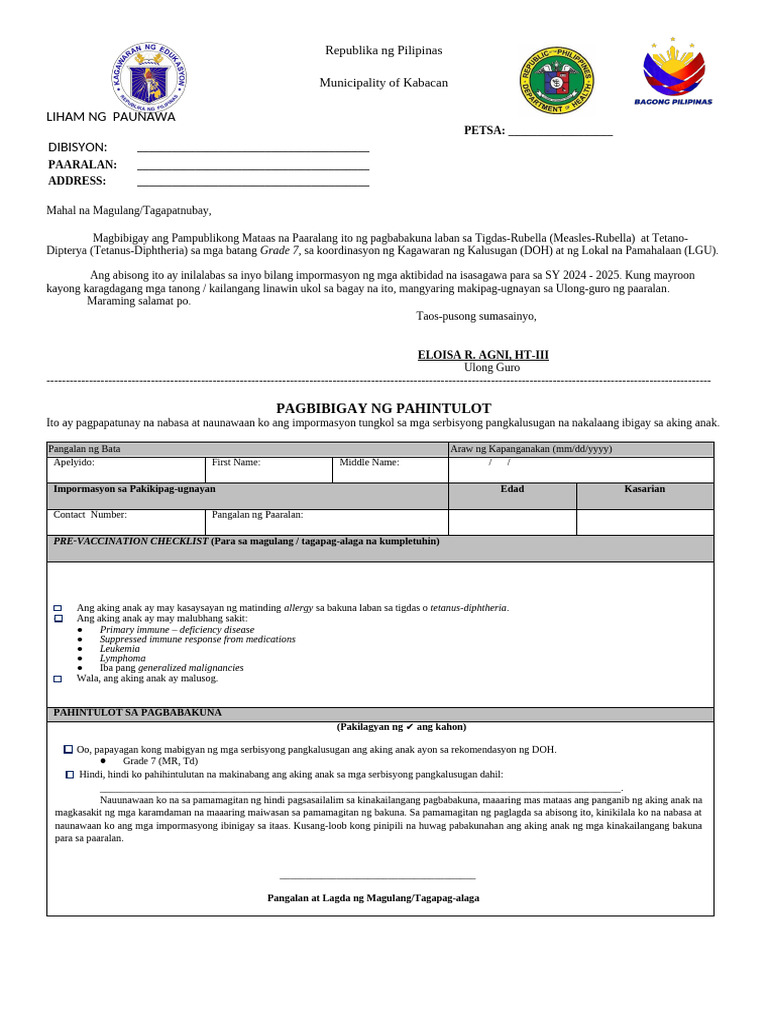 Liham NG Paunawa | PDF