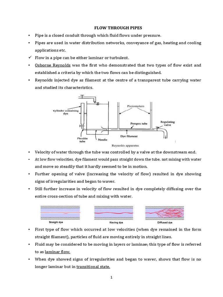 Flow Through Pipes | PDF