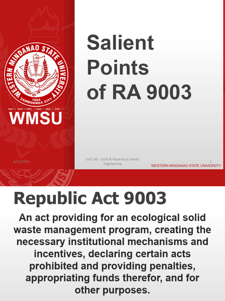 Salient Points of RA 9003 - 2 | PDF