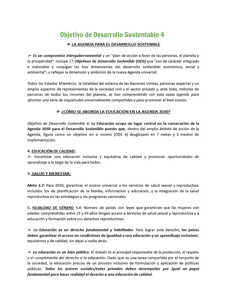 TEXTO ODS-4 | PDF