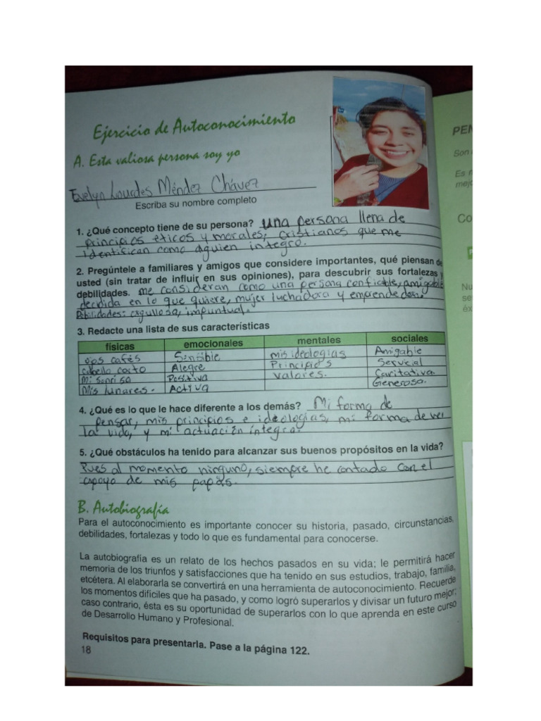 Ejercicio de Autoconocimiento | PDF