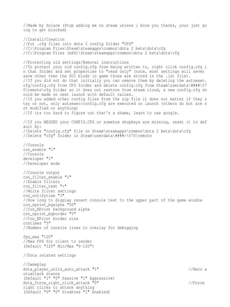Autoexec - CFG For Dota 2 | PDF | Command Line Interface | Computer File