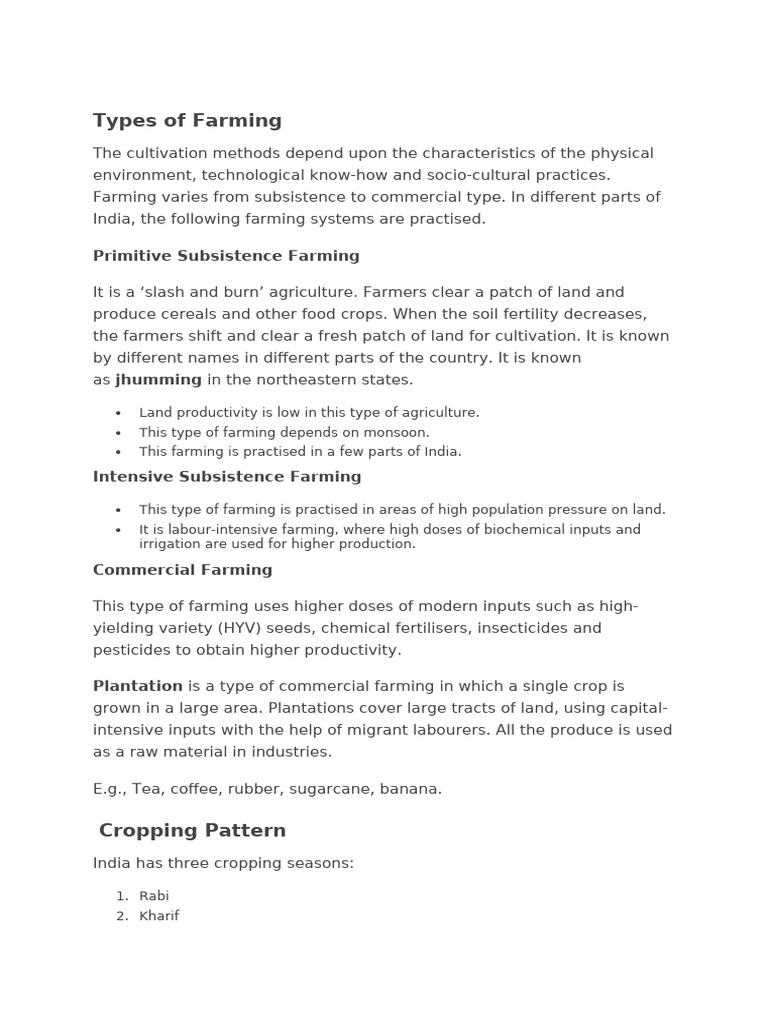 Agriculture NOtes | PDF