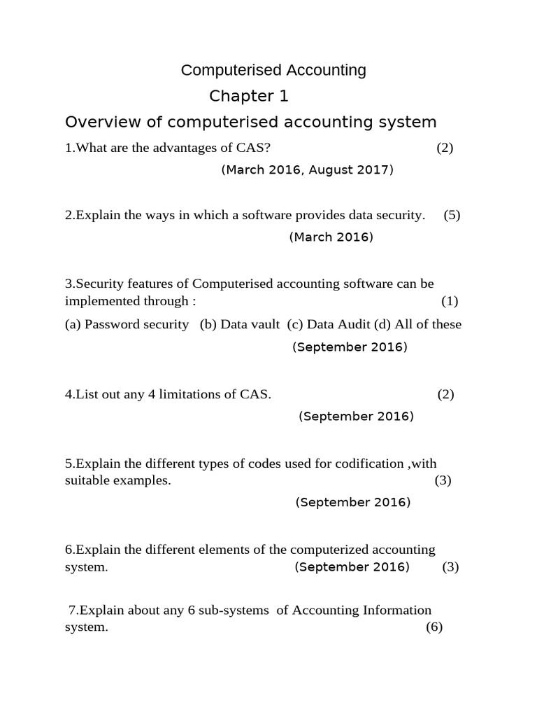 Overview of Computerised Accounting | PDF