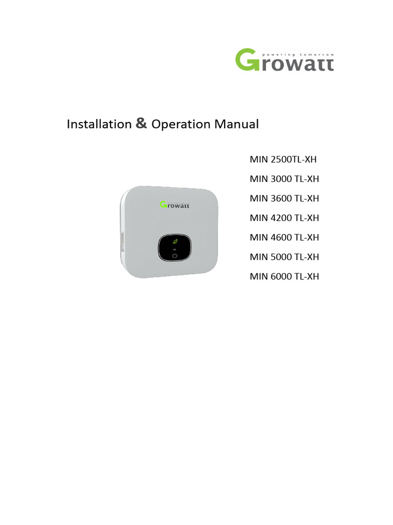 Growatt 5 KW Manual | PDF
