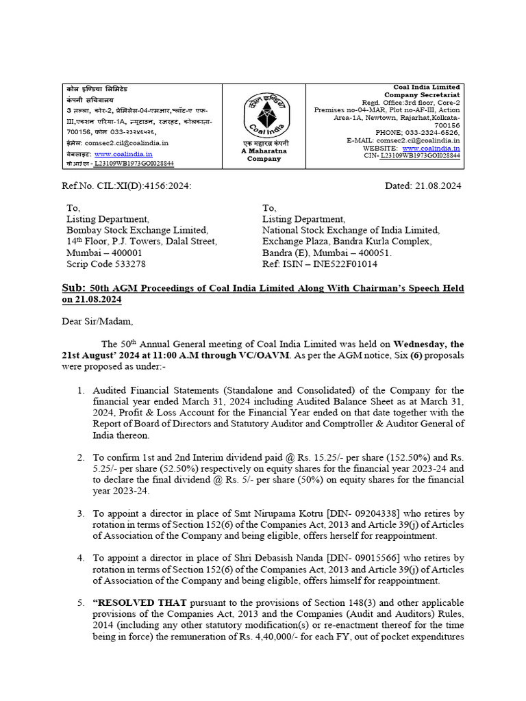 Agm 2024 | PDF