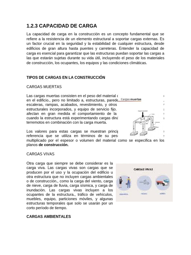 1.2.2 Capacidad de Carga 1.2.3 Aislamiento Termico - Emmanuel | PDF