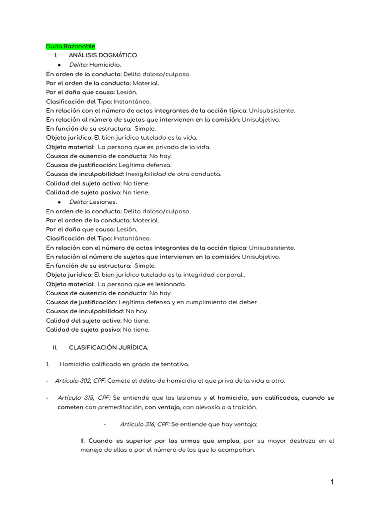 Análisis Dogmático | PDF