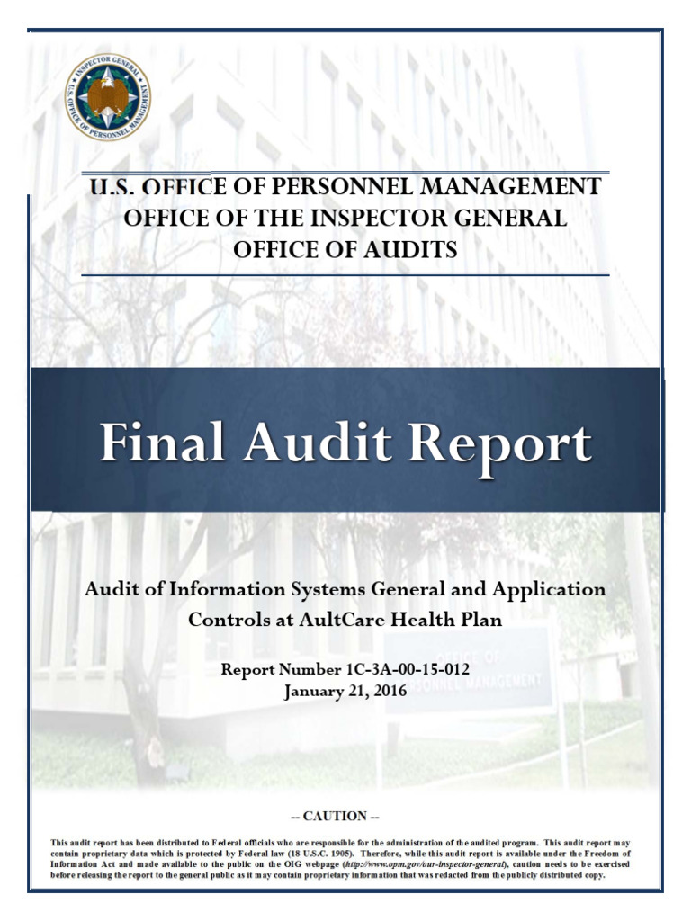 Audit of Information Systems General and Application Controls at ...