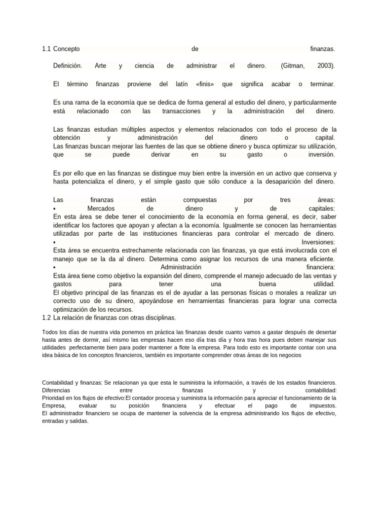 Resumen Tema1 - Finanzas | PDF