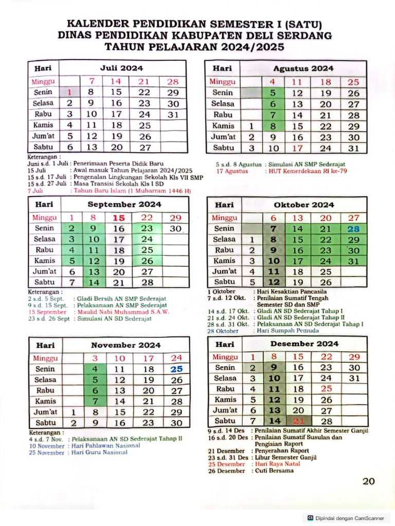 Kelender Pendidikan | PDF