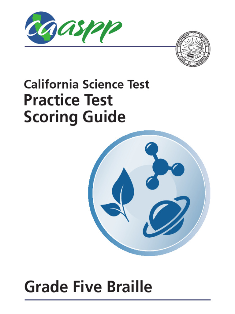 CAST - Practice Scoring Guide Gr5 Braille.2022 23 | PDF