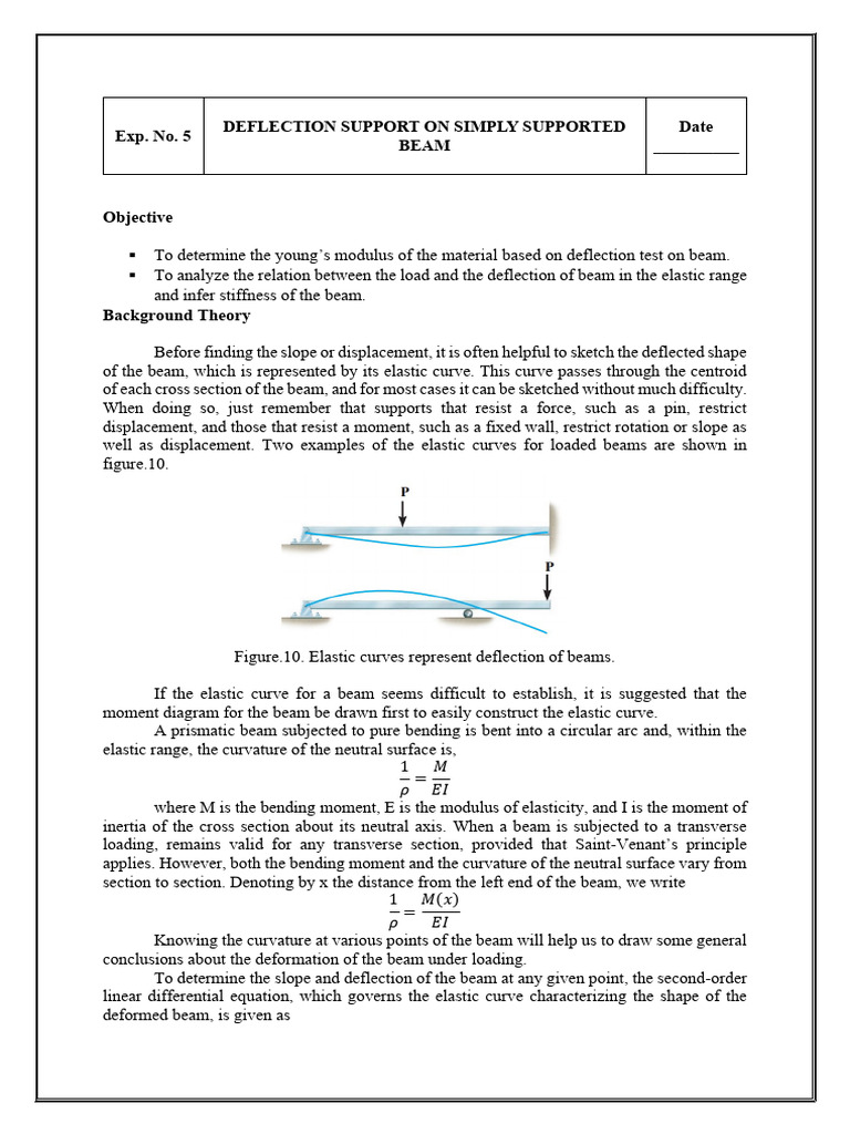 5. Deflection Test on Simply Supported Beam | PDF