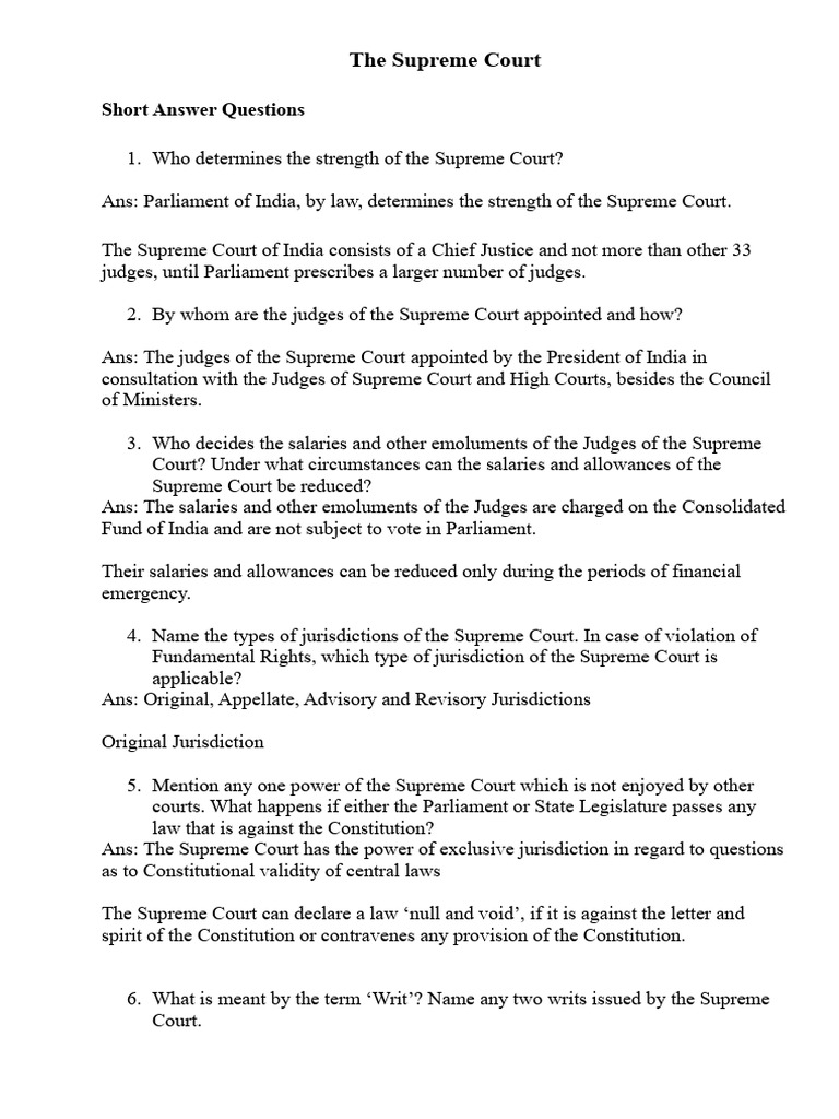 The Supreme Court | PDF