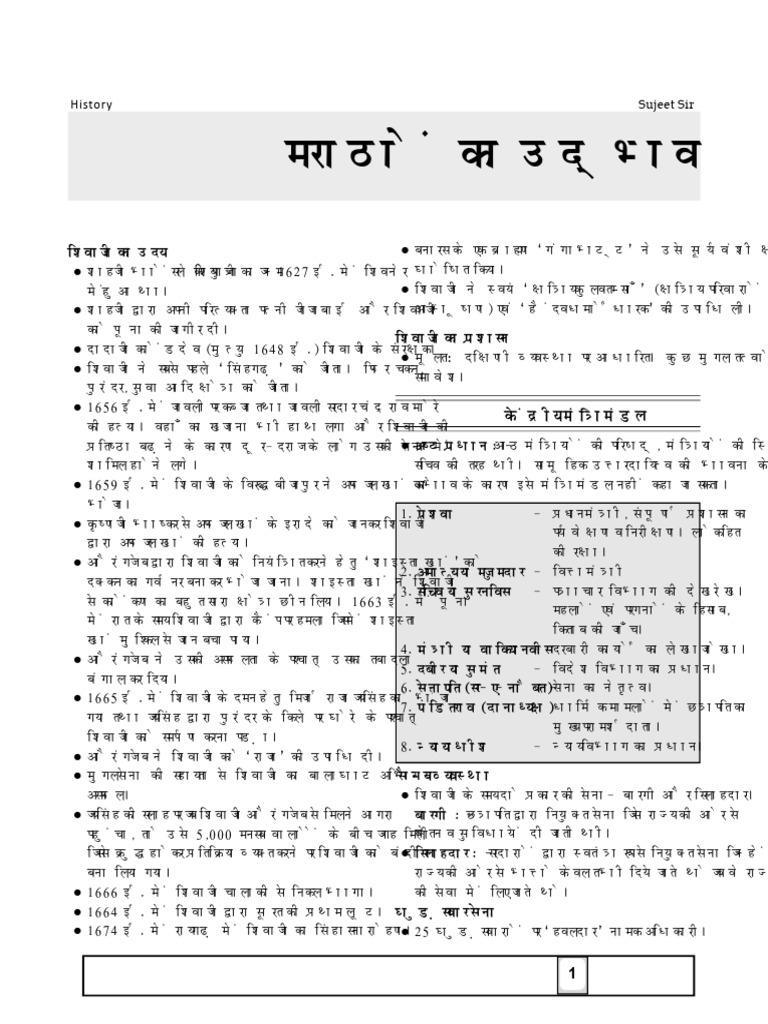 Maratho Ka Uday | PDF