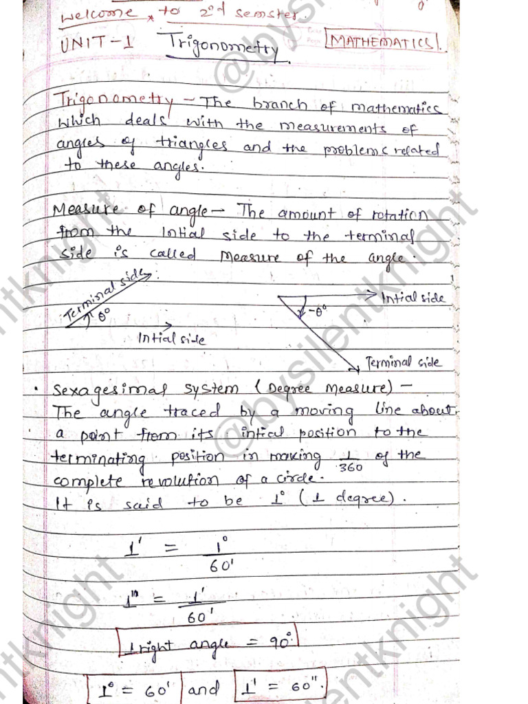 Applied Mathematics-1 .Ful Notes. | PDF