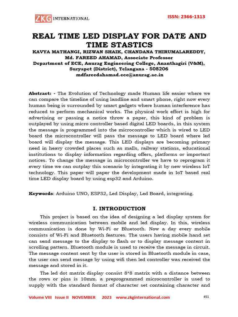 IoT-Based Real-Time LED Display System | PDF | Internet Of Things ...