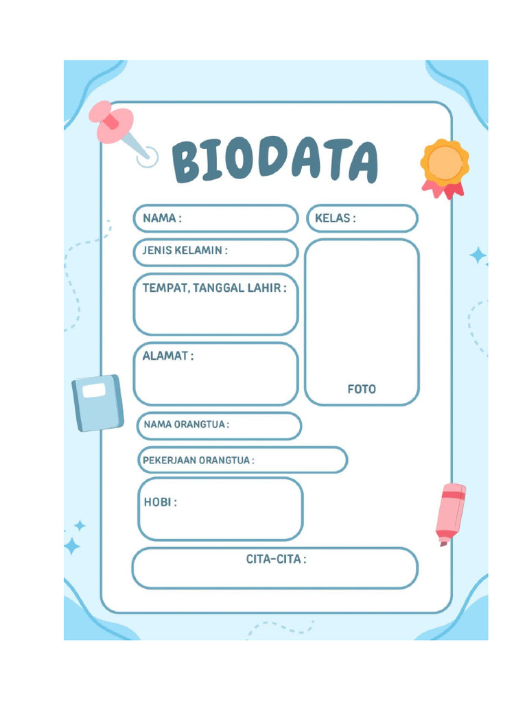 Format Biodata | PDF