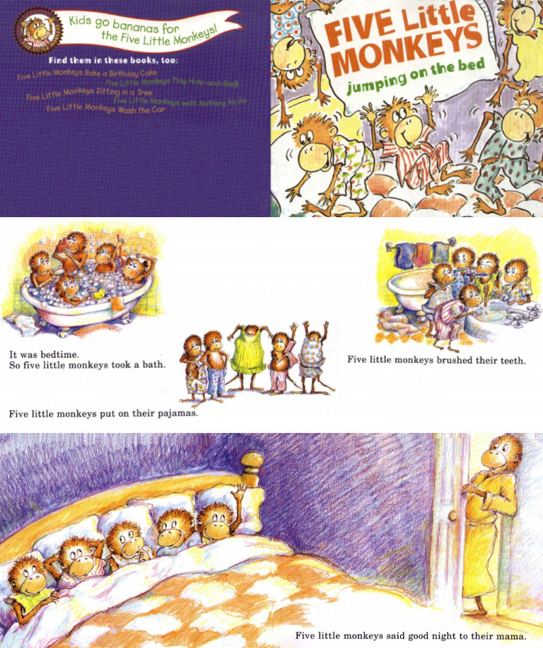 Five Little Monkeys Jumping On The Bed | PDF