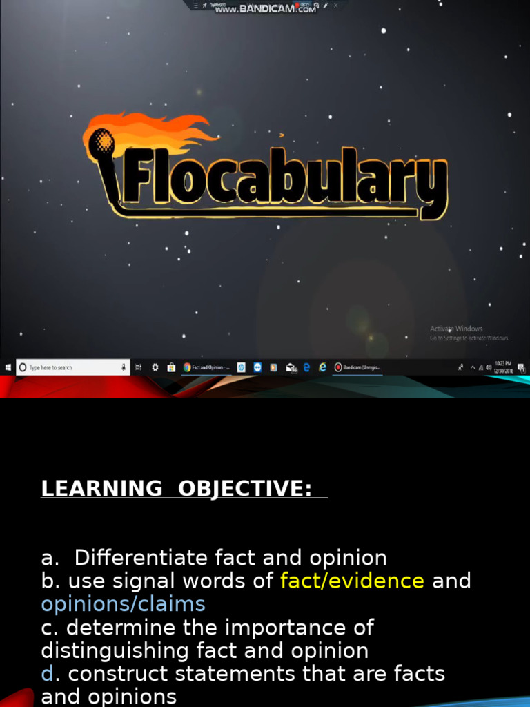 Fact and opinion ppt for Demo 2021 | PDF