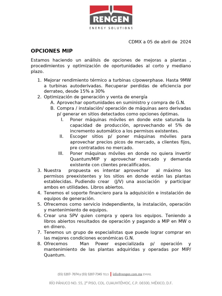 Opciones MIP | PDF
