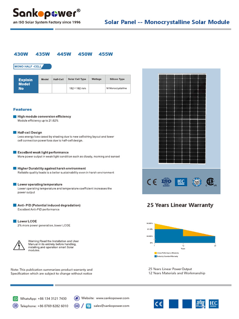 Mono Solar Panel Catalogue | PDF