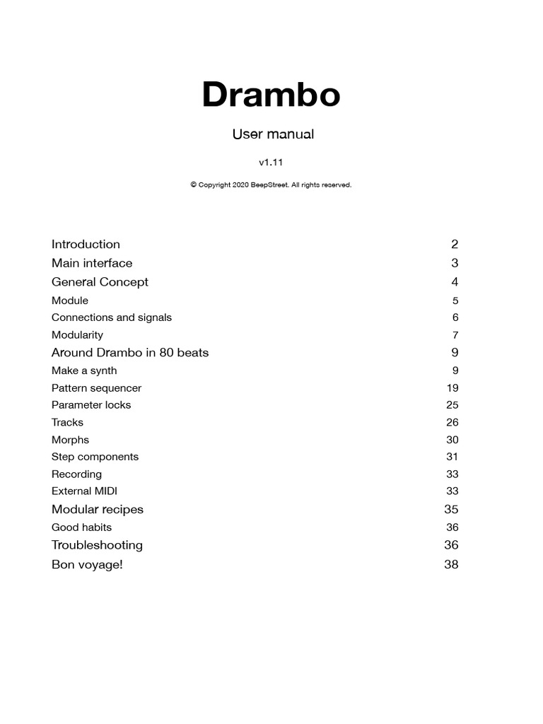 Drambo Manual | PDF