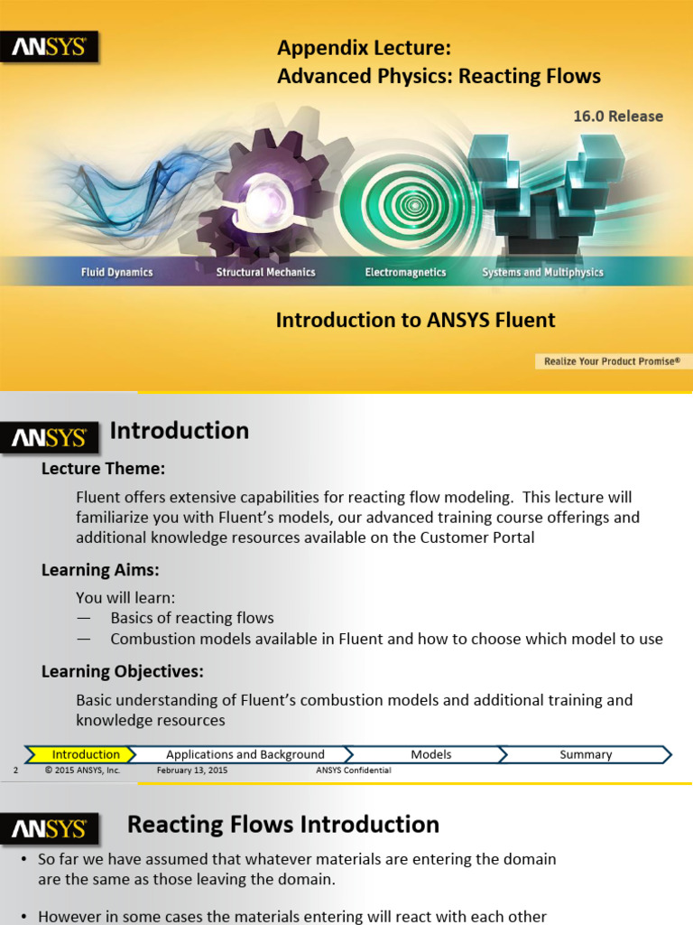 Fluent-Intro 16.0 Appendix Reacting Flows | PDF