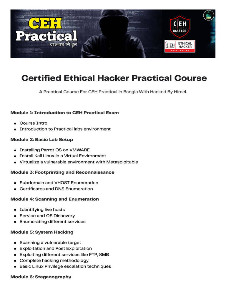 CEH Practical Course Preparation | PDF