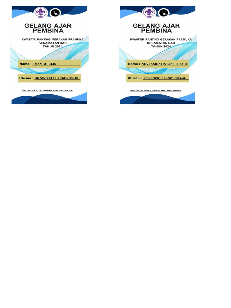 Name Tag Pramuka | PDF