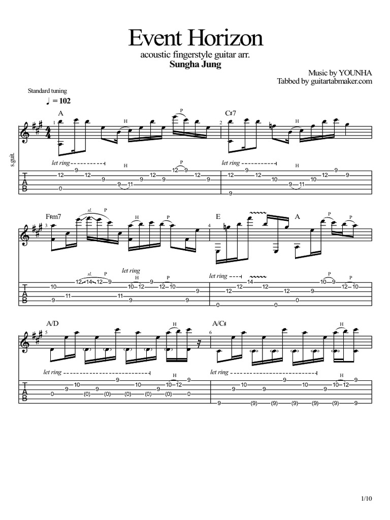 Sungha Jung - Event Horizon | PDF