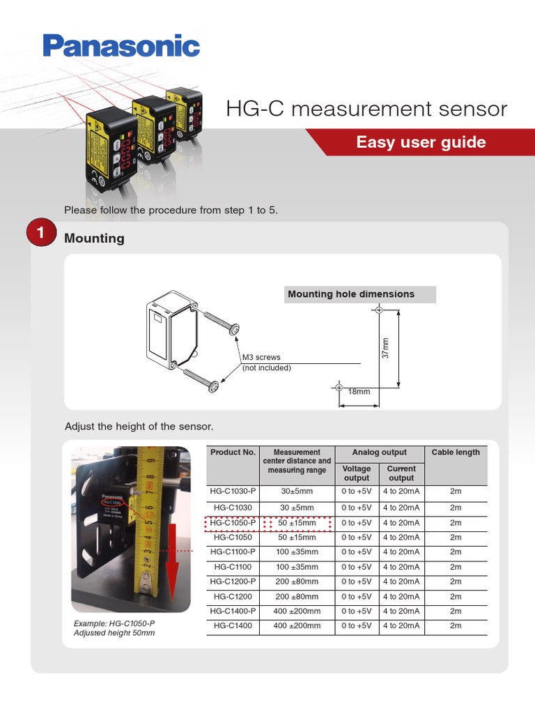 HG-C Measurement Sensor User Guide | PDF
