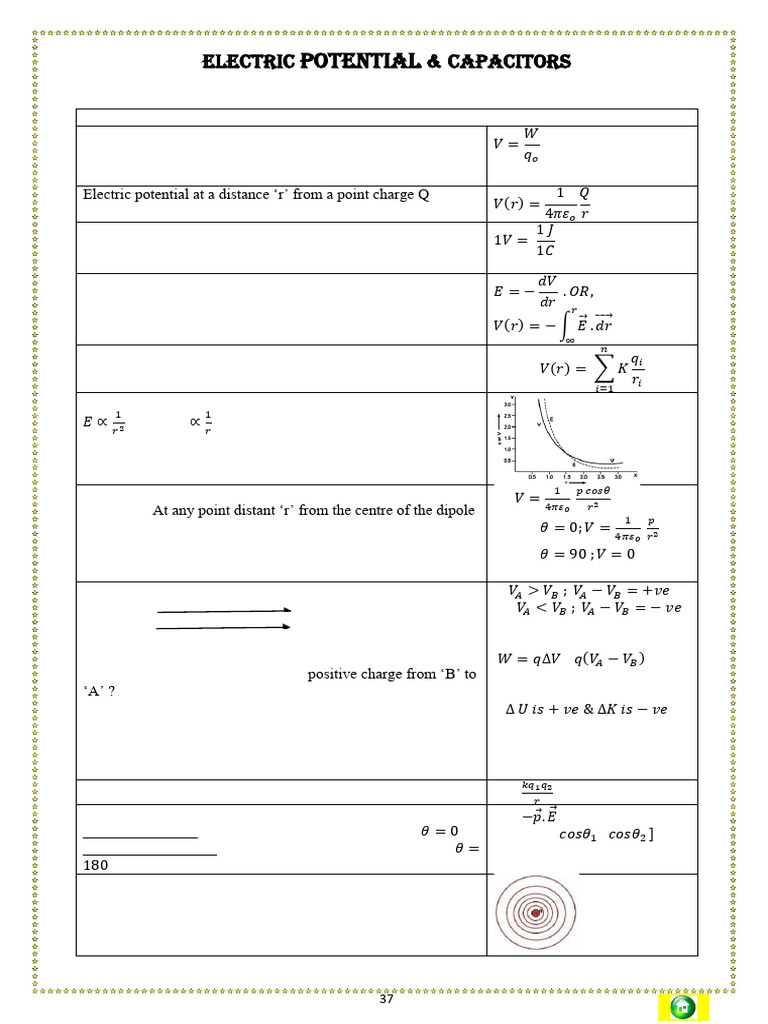 Electric potential and capacitors | PDF