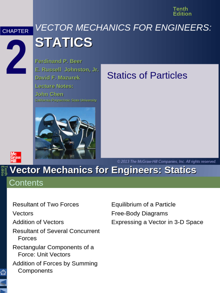 Vector Mechanics For Engineers: Chapter 2 | PDF | Euclidean Vector | Force