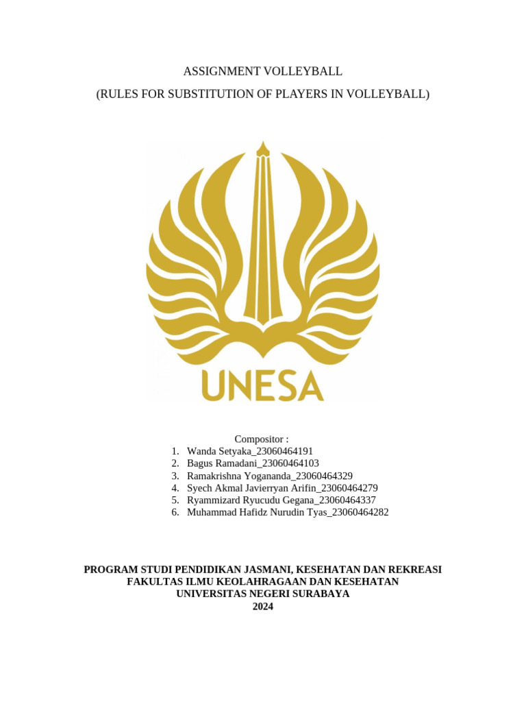 Assignment Volleyball 2023i | PDF