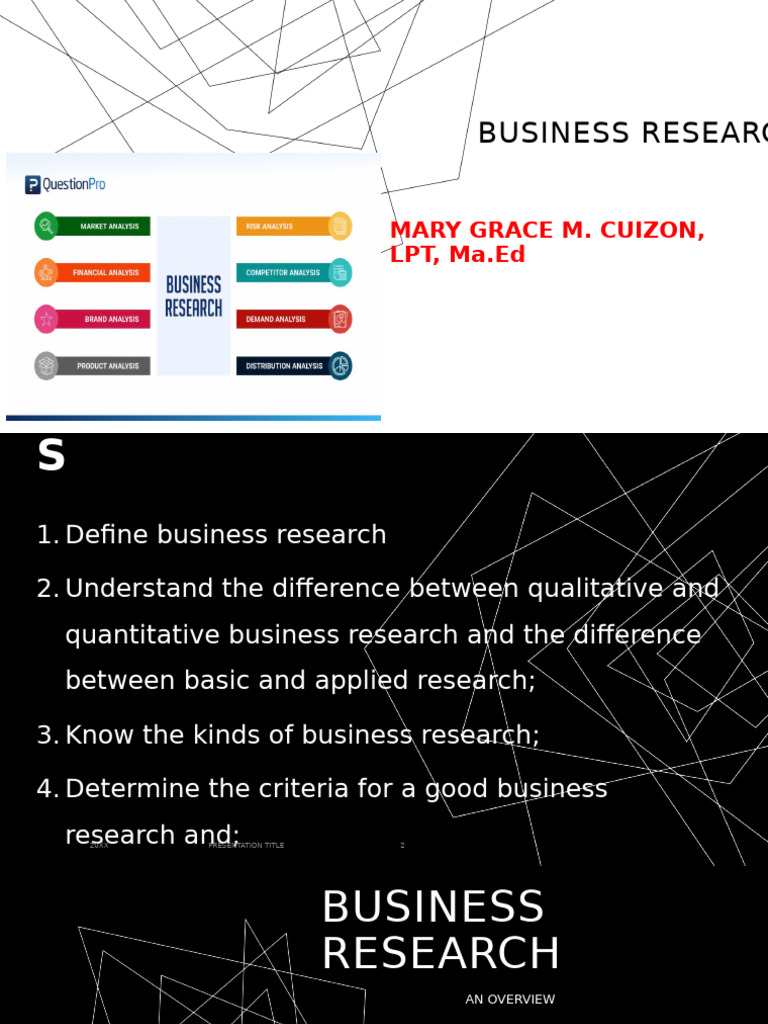 Buss. Research - Chapter 1 | PDF